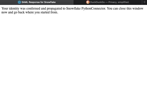 Connect to Snowflake from a Python script with Single-Sign On