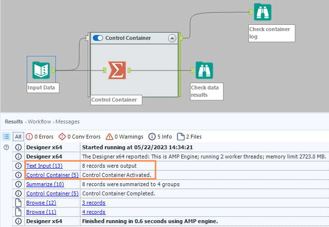 Alteryx 2023.1 - Control Containers explained