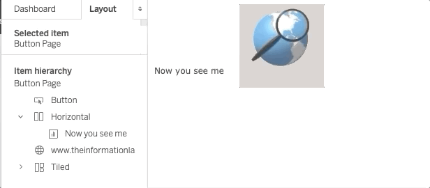 How to: Tableau with animated image as a button